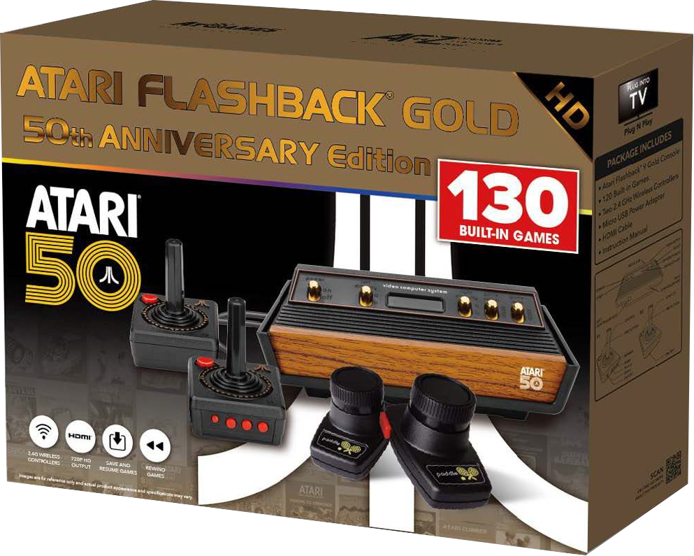 Atari Flashback Gold Console with 130 Built-In Games- 50th Anniversary Edition